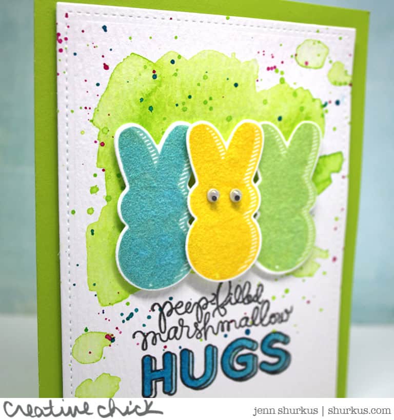 Fuzzy Peep Filled Hugs {creative chick}