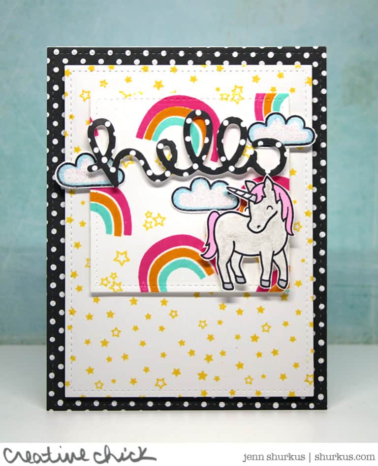 Lawn Fawn Magical Hello Card {creative chick}