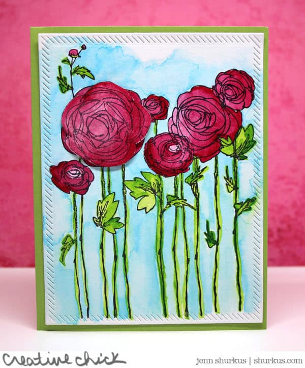 Stampendous Ranunculus Field {creative chick}