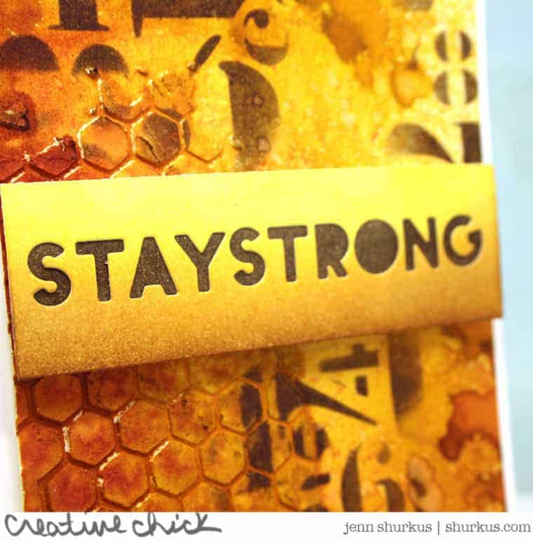Stay Strong, Mixed Media Cards {creative chick}