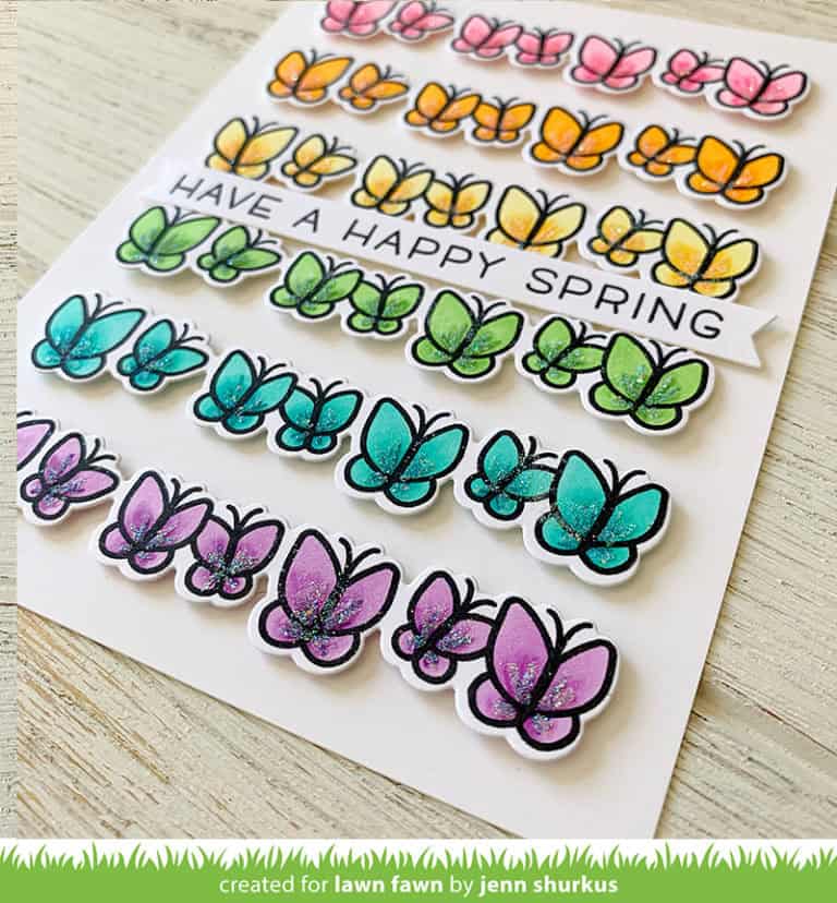 Happy Spring Rainbow Card, Lawn Fawn {creative chick}