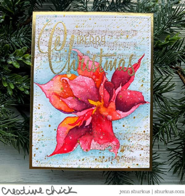Christmas Poinsettia, Tim Holtz {creative chick}