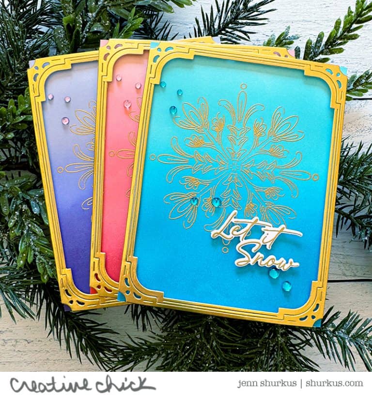 Folk Snowflake Card Set, Pinkfresh Studio {creative chick}